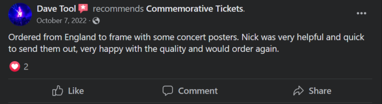 Commemorative Tickets – Commemorative Tickets, Setlists, Passes, and More!
