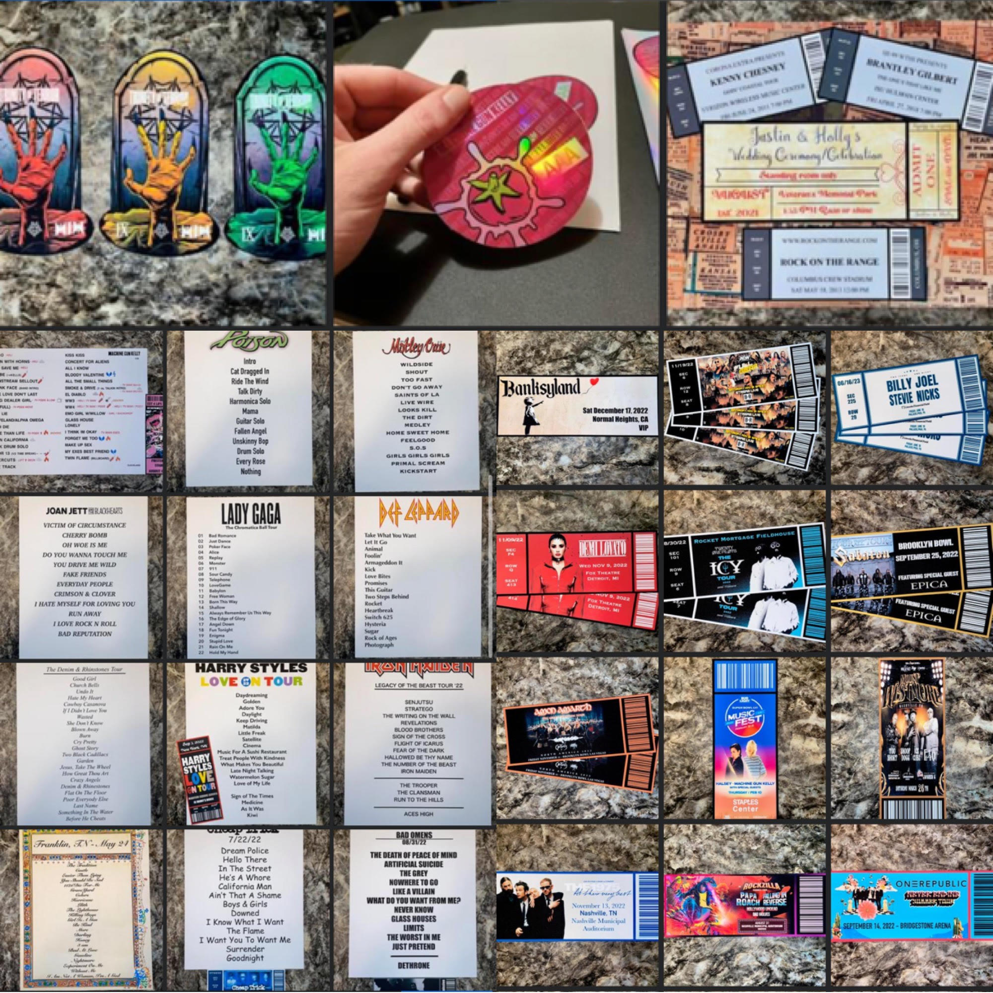 Services – Commemorative Tickets